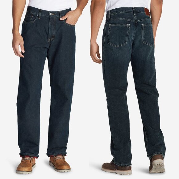 Eddie Bauer | Jeans | New Eddie Bauer Flannel Lined Blue Jeans Relaxed ...